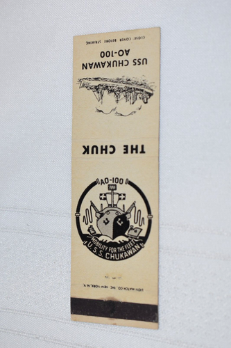 USS Chukawan AO-100 Ship 20 Strike Matchbook Cover | eBay