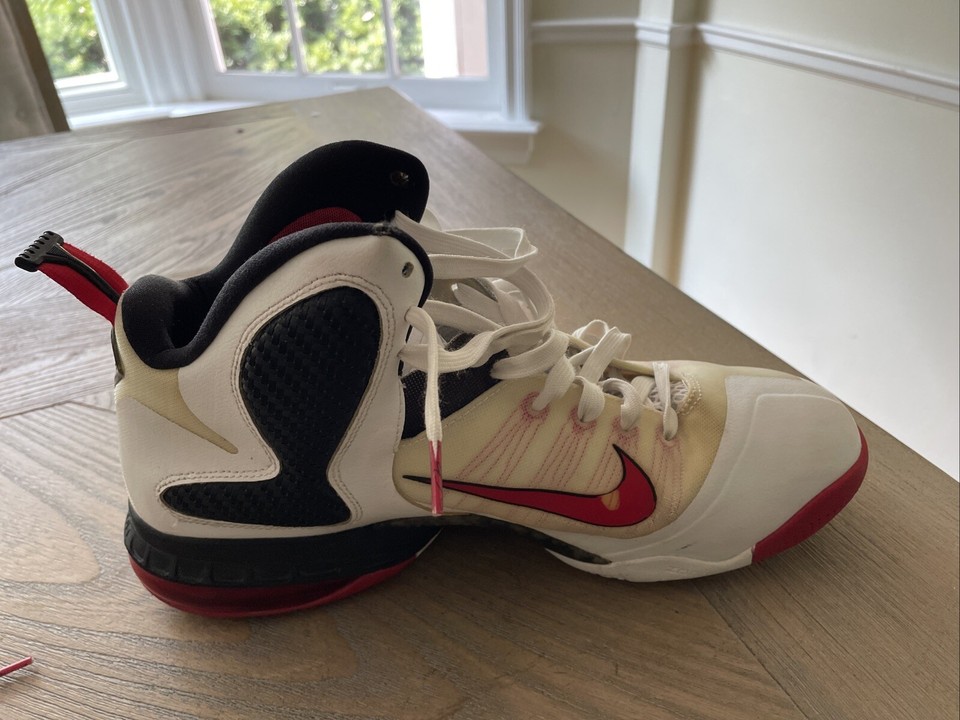 Size 12 Nike LeBron James 9 Miami Heat Home Colorway Vintage Shoes 2011 ...