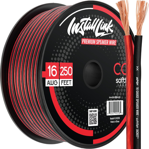 16 AWG Speaker Wire Cable, 250 Feet - Stereo, Car or Home Theater ...