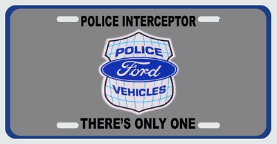Police Interceptor Car Vanity Tag - License Plate | eBay