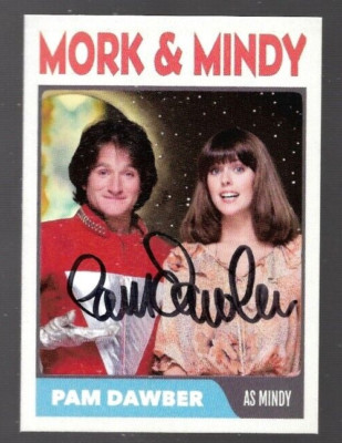 MINDY MCCONNELL Signed CUSTOM CARD by PAM DAWBER from MORK AND MINDY 5 ...