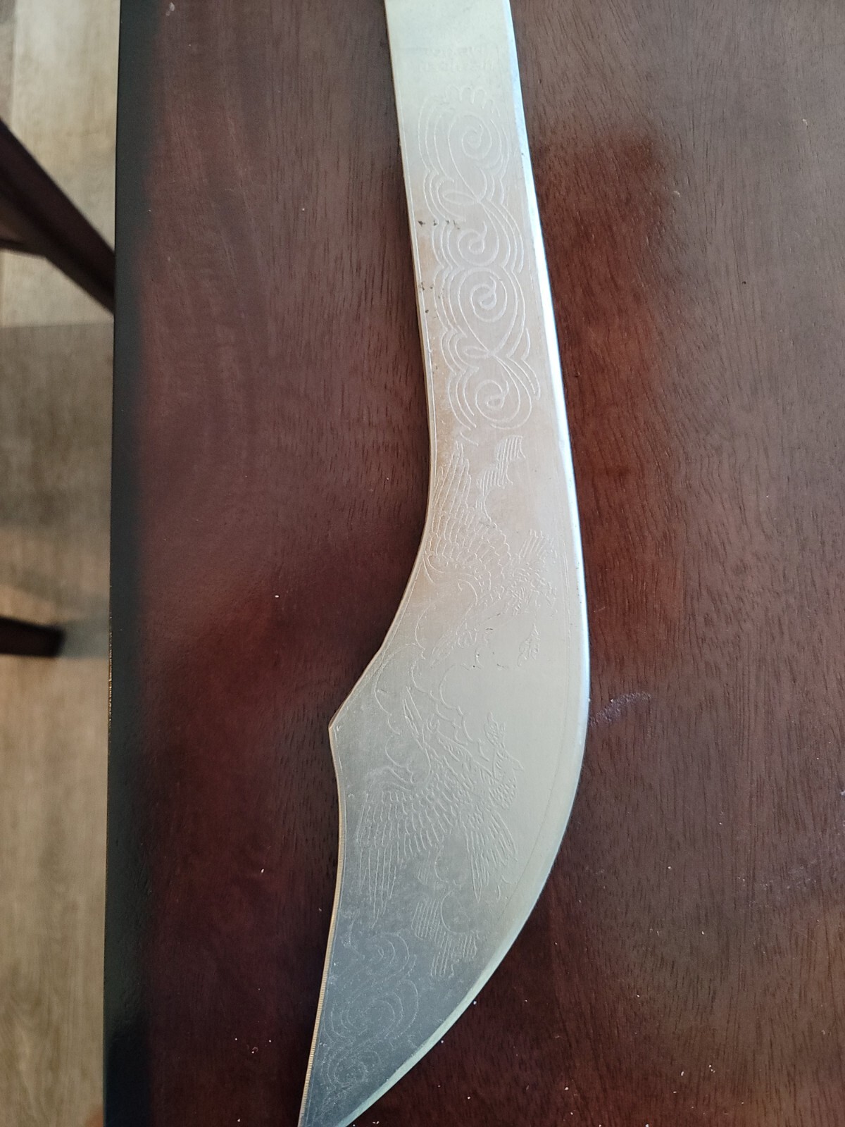 Rare Vintage Spanish Mexican Engraved Machete Leather Handle Sword ...