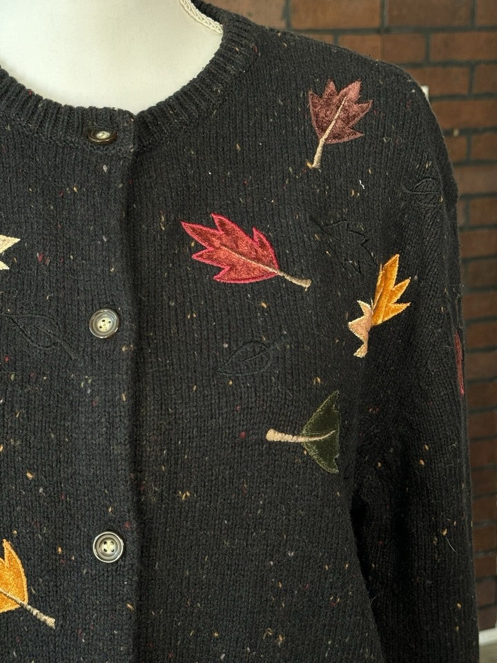 Croft And Barrow Autumn Leaves Fall Cardigan Medium | eBay