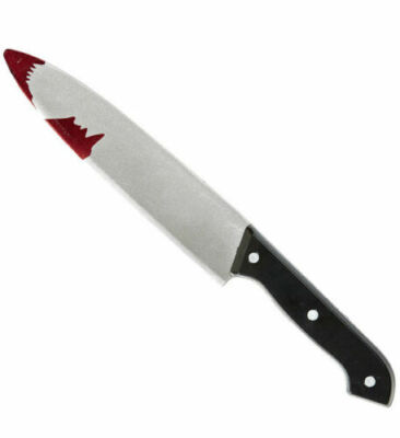 Bloody Kitchen 31cm Knife Halloween Horror Fancy Dress Accessory Blood ...