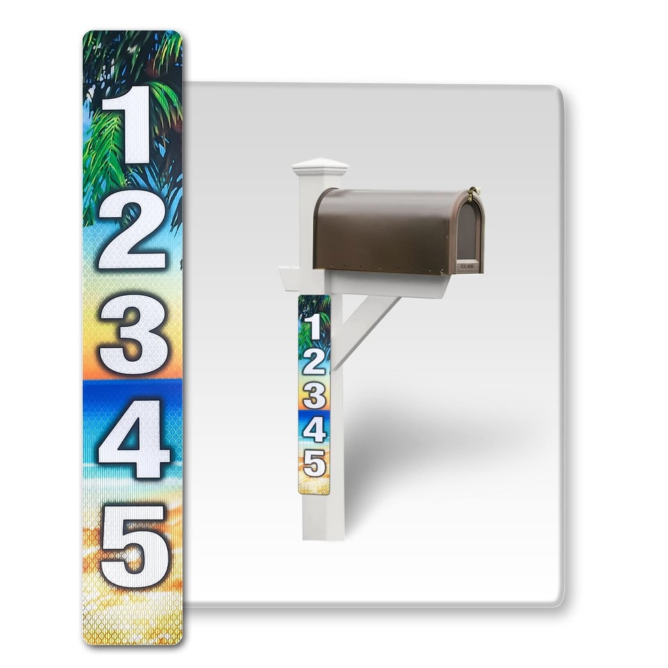 Super Reflective Vertical Address Stickers for House, Mailbox, etc | eBay