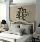 10 PCs Picture Photo Frame Set Wall Black Sticker Vinyl Decal Decor ...