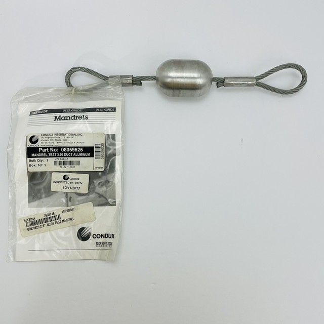 Condux 08059525 2-1/2" 64mm Aluminum Test Mandrel for sale online | eBay