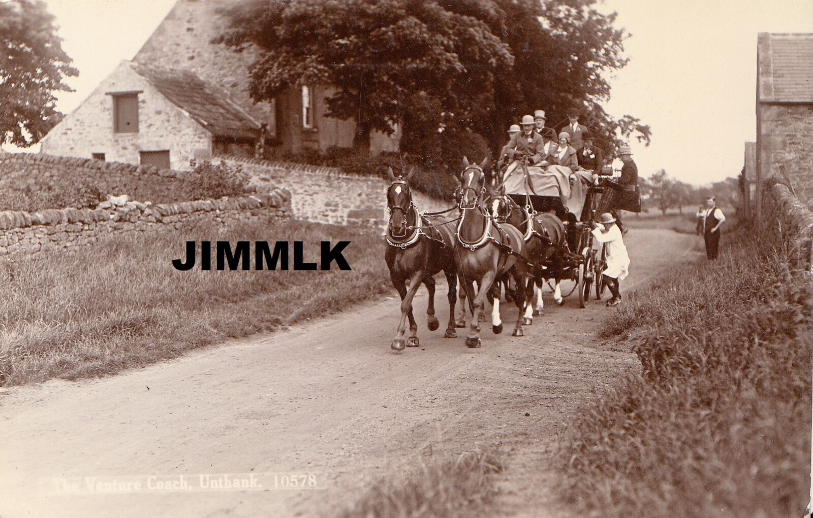 Old Postcard Venture Coach, Kiln Pit Hill, Unthank, County Durham | eBay UK