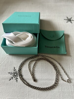 Tiffany & Co Sterling Silver 30” Cable Chain*Approx 2mm Wide! 100% ...