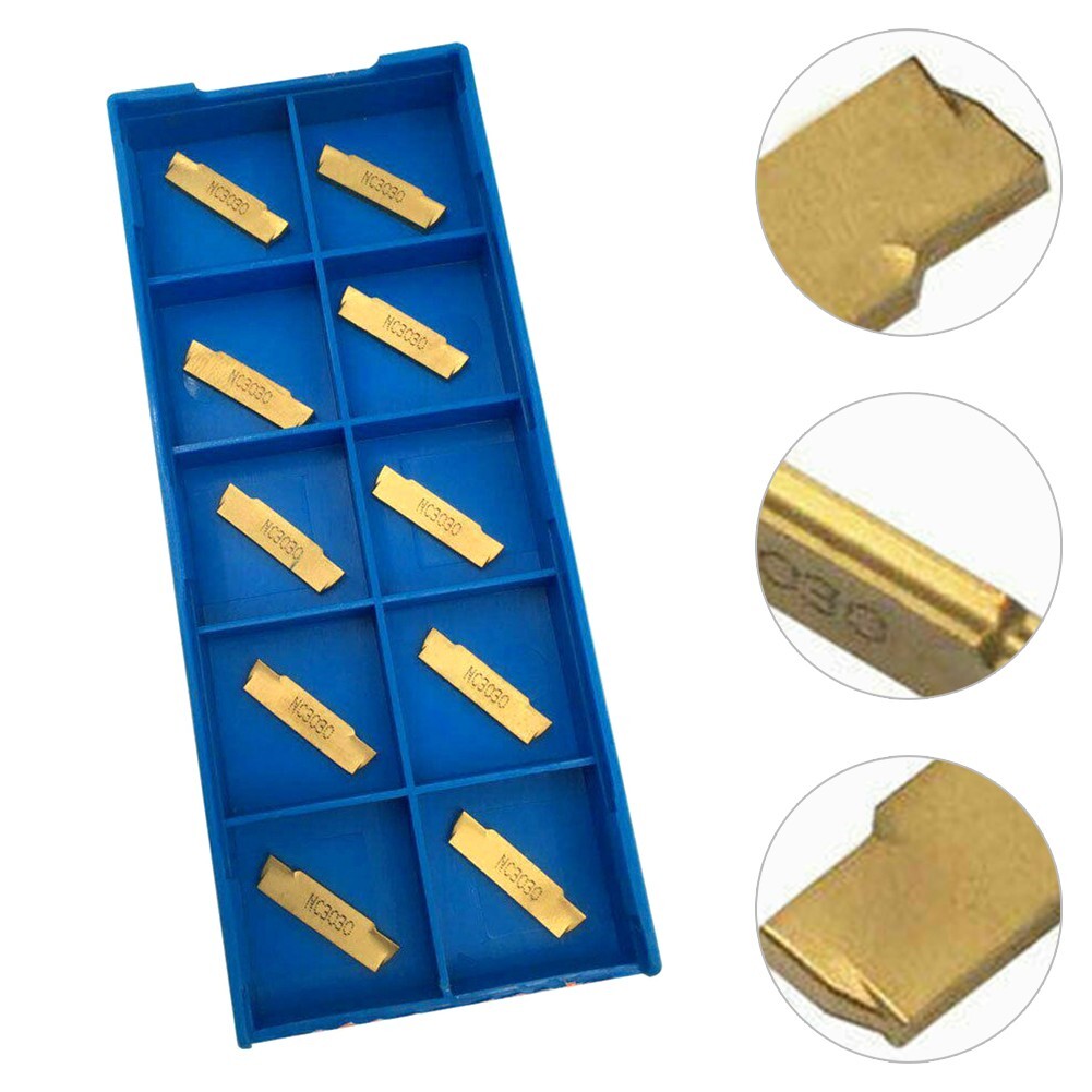 10x MGMN150-G NC3030 1.5mm CNC Carbide Insert Metalworking Tool For ...