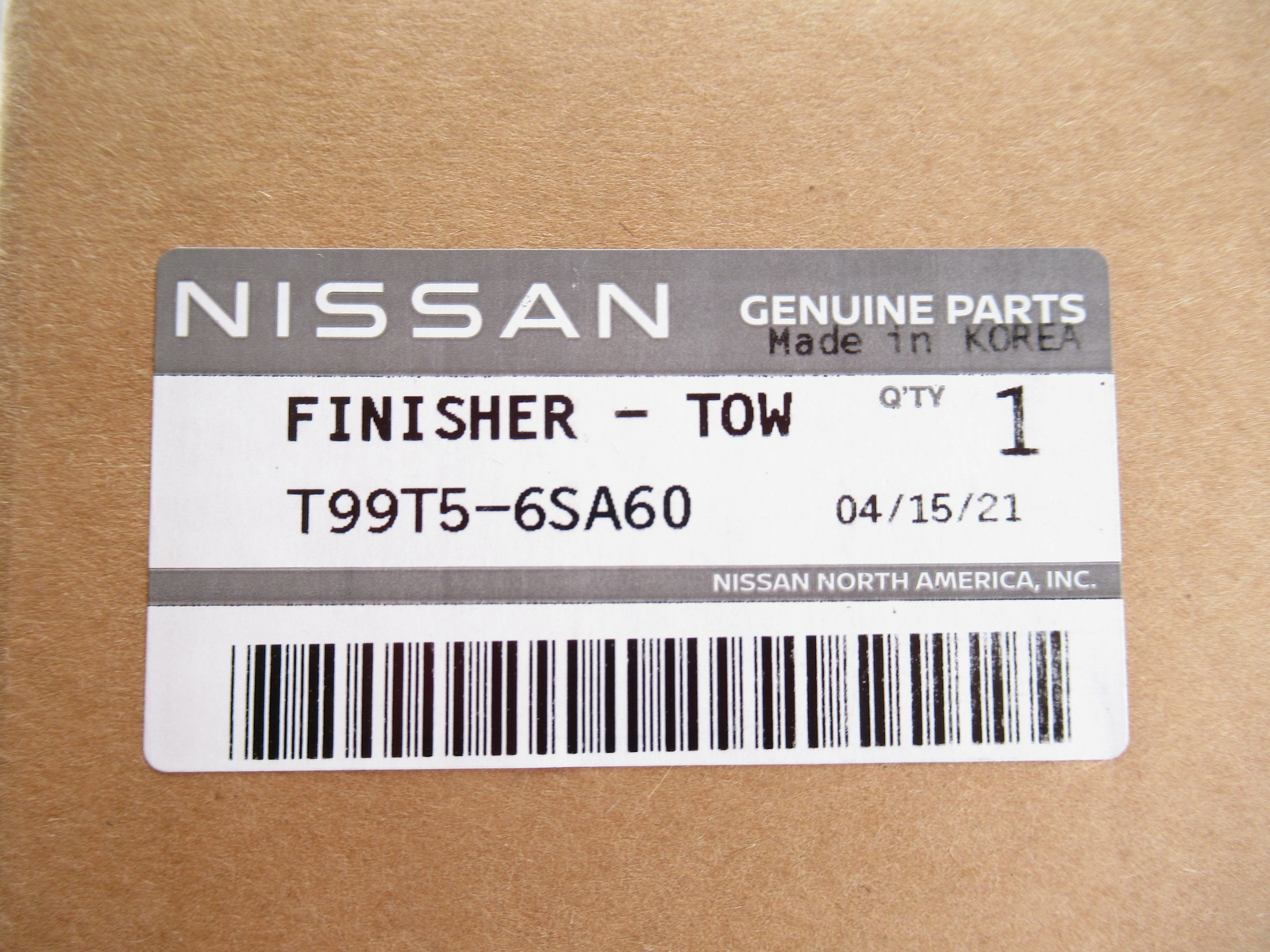 2022-2023 Nissan Infiniti QX60 Tow Hitch Finisher T99T5-6SA60 | OEM ...