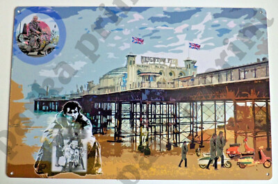 Quadrophenia Metal Sign, Scooter Metal Sign, Brighton Pier, Northern ...