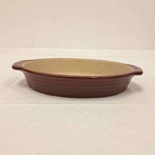 Pampered Chef New Traditions CRANBERRY Mini-Baker Oval Casserole Stone ...