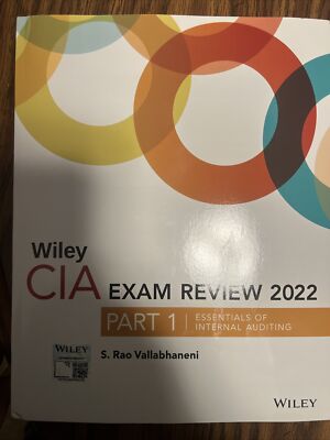 Wiley CIA Exam Review 2022 Part 1 | eBay