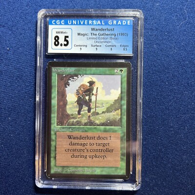 MTG Beta Wanderlust CGC 8.5 NM/Mint+ (with 9 centering, surface) 1993 ...