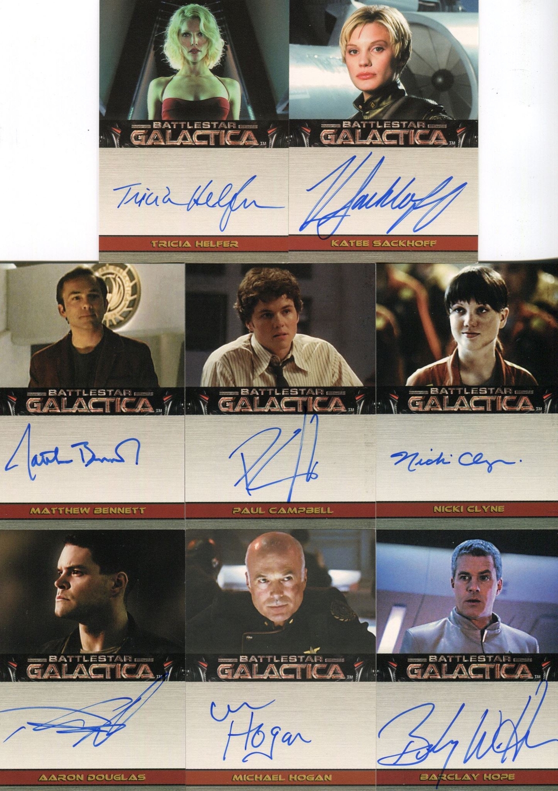Battlestar Galactica Premiere Edition Autograph Card Set 12 Cards | eBay