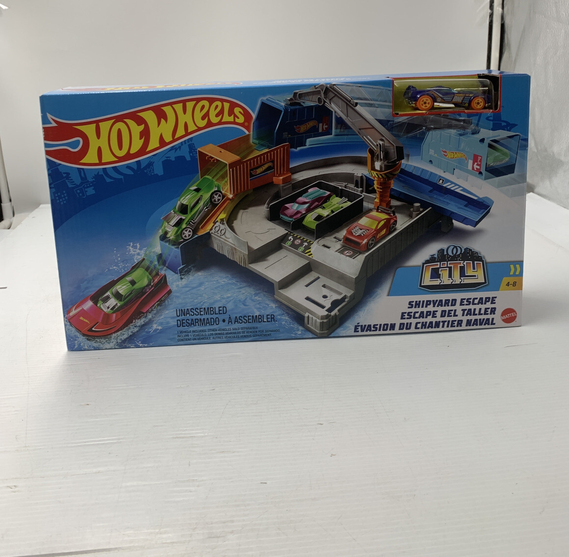 NEW Hot Wheels CITY SHIPYARD ESCAPE & Car ACTION PLAYSET - NEW IN BOX ...