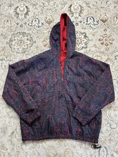 Vintage 1990s Nike Aztec All Over Print Nylon Anorak Pullover Size ...