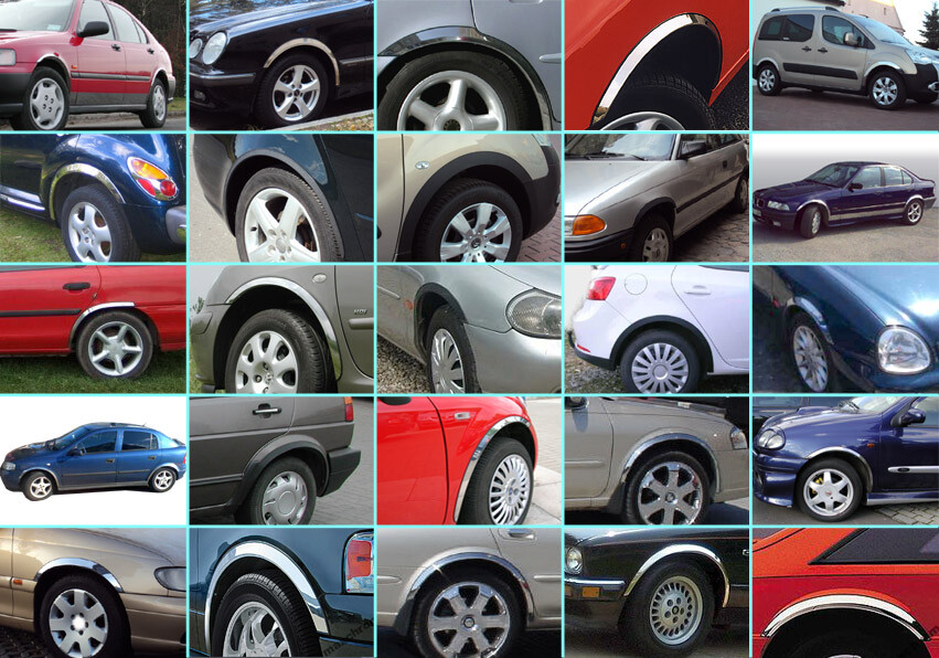 MERCEDES A W168 wheel arch trim front rear wing Black Matt styling 4 pc ...