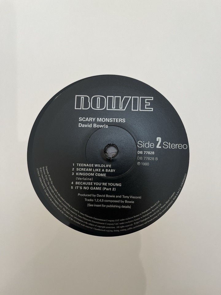 David Bowie Scary Monsters Vinyl LP (From Box Set) | eBay UK