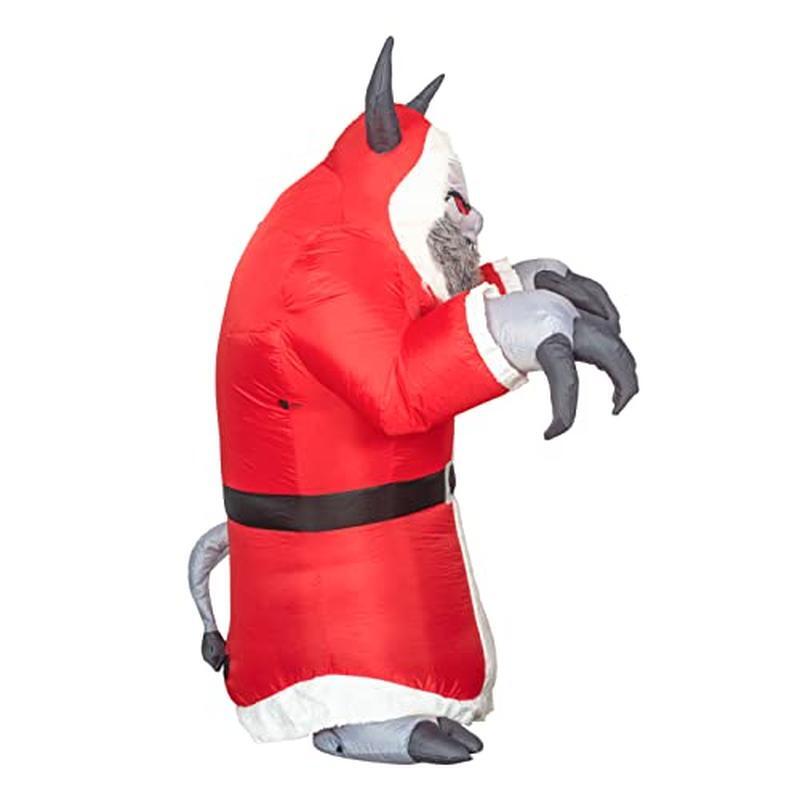 Inflatable Krampus Santa Lawn Decoration Holiday Indoor Outdoor Display ...