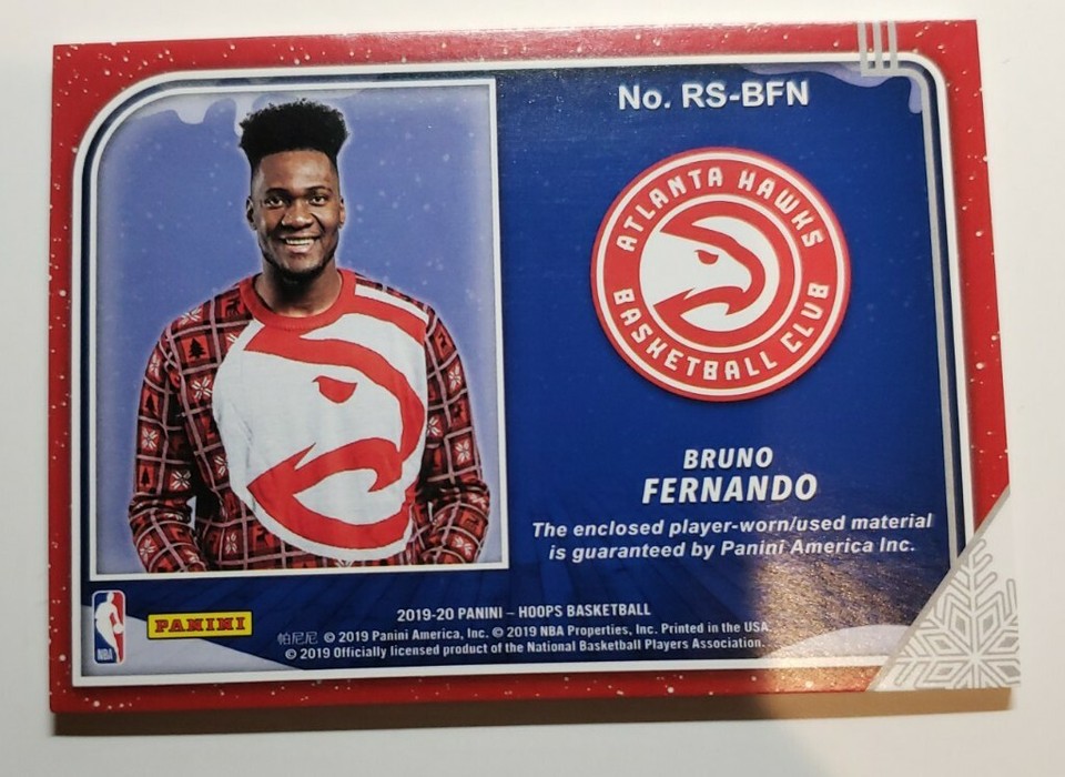 2019-20 Panini NBA Hoops Rookie Sweaters #BFN Bruno Fernando Rookie RC ...