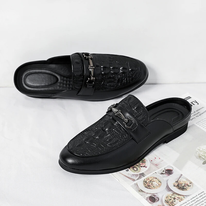 Summer Men Half Loafers Slippers Outdoor Lightweight Slip On Flats ...
