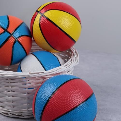 6PCS Mini Basketballs, 5 Inches Inflatable Basketball Colored Rubber | eBay