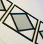 Set of 3 Square diamond shape frame black wall art mirror modern ...