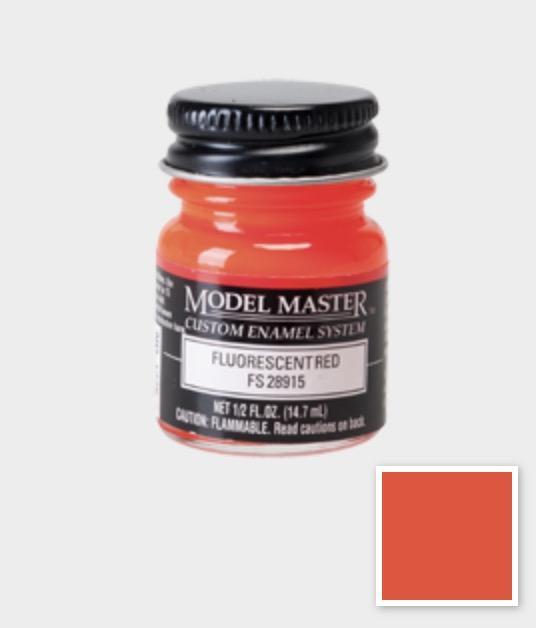 Testors Model Master Enamel Paint 1/2 Oz Fluorescent Red Fs28915 1775 ...