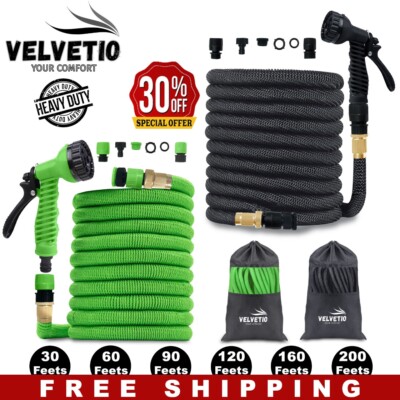 Heavy Duty Flexible Expandable Garden Water Hose Pipe 7 Function Spray ...