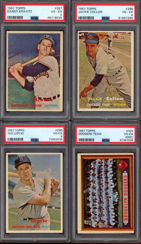 1957 Topps Complete Set - EX (52 PSA GRADED - 96% FRESH SLABS - TOP EYE ...