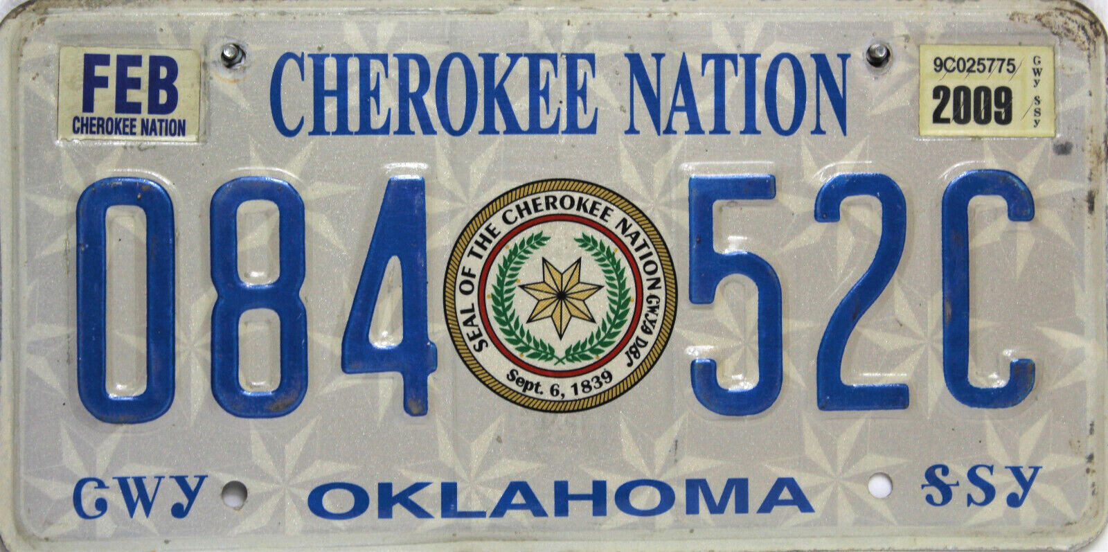Oklahoma Cherokee Nation License Plate original US Nummernschild | eBay