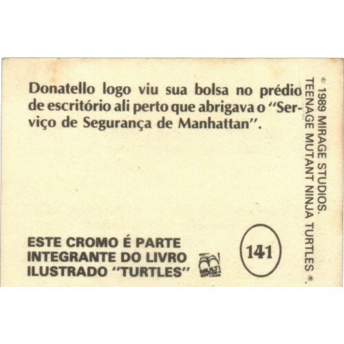 Foreign TEENAGE MUTANT NINJA TURTLES Sticker from Brazil 1989 TMNT ...