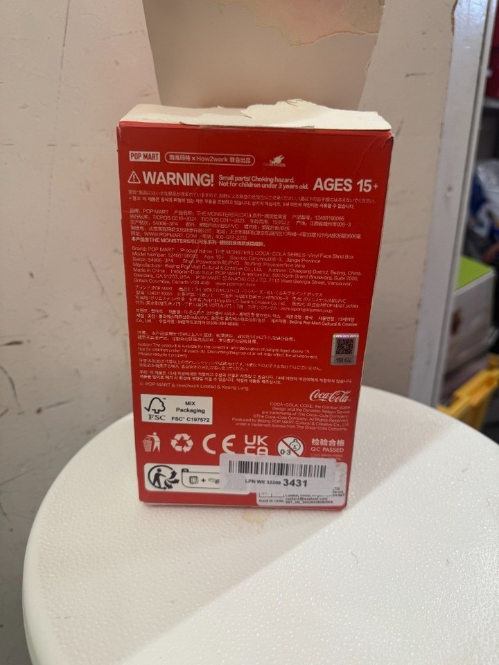 COCA-COLA LABUBU White monster New in box CG M07 | eBay UK