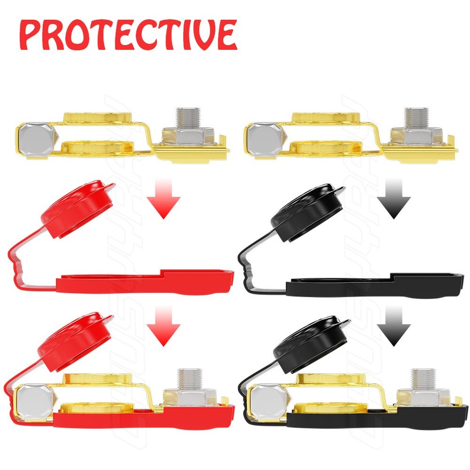 Copper Car Battery Terminals Cable Ends Connector Clamp Negative and ...