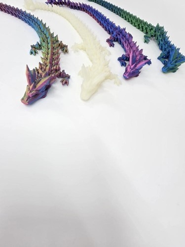 TBOLINE 3D Printed Dragon Fidget Toy, 4-Piece Crystal Dragon ...