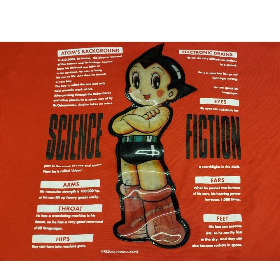 ASTRO BOY Rare Hologram Robot Mighty Atom Anime T-Shirt Red Size Medium ...