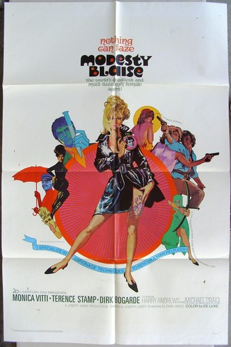 MODESTY BLAISE Original 1 Sheet Movie Poster, Monica Vitti 1966 | eBay
