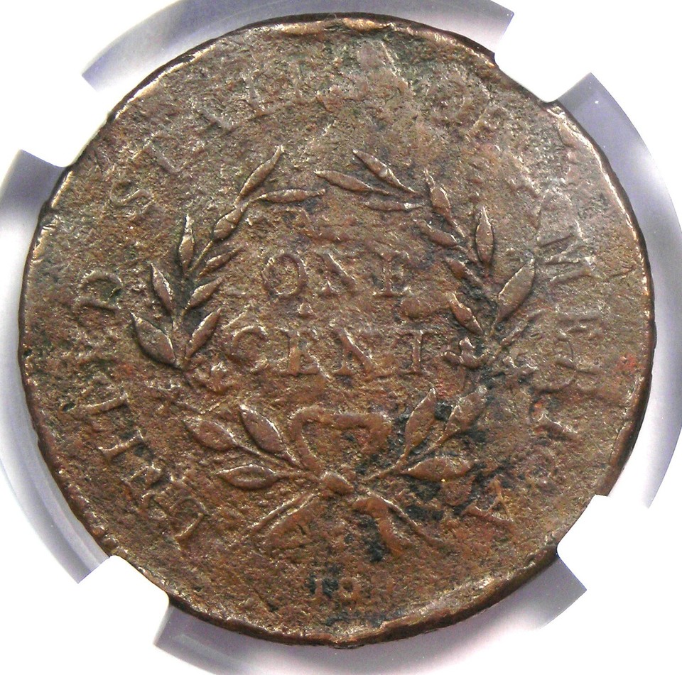 1793 Wreath Flowing Hair Large Cent 1C - Certified NGC XF Detail (EF ...