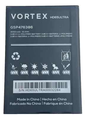 FOR Vortex HD65 ULTRA Phone Battery Replacement GSP476386 OEM Original ...