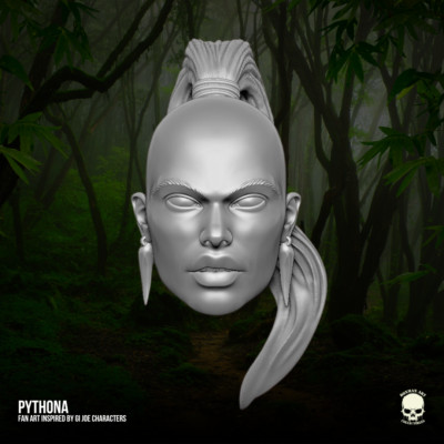 Pythona v2 female Cobra-La custom head for GI Joe action figures | eBay