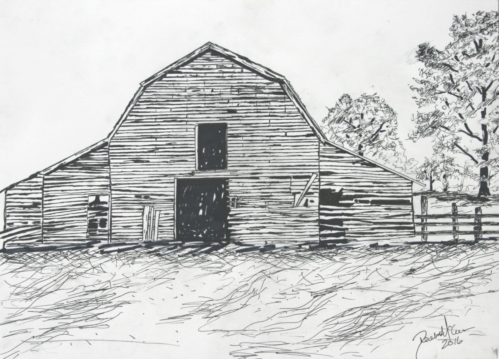 Rustic Barn Drawings