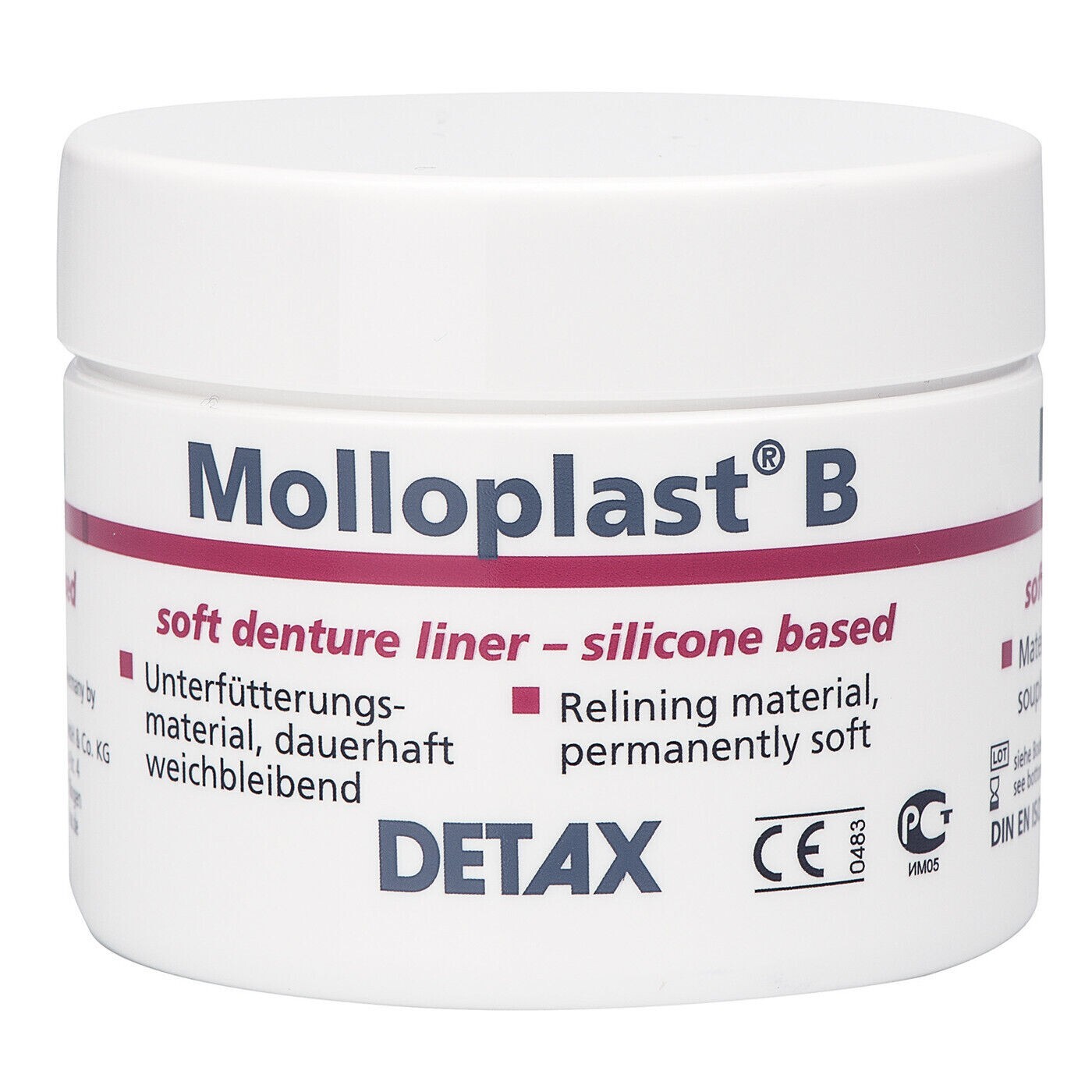 DETAX Dental Molloplast B Permanent Silicone Based Soft Relining ...