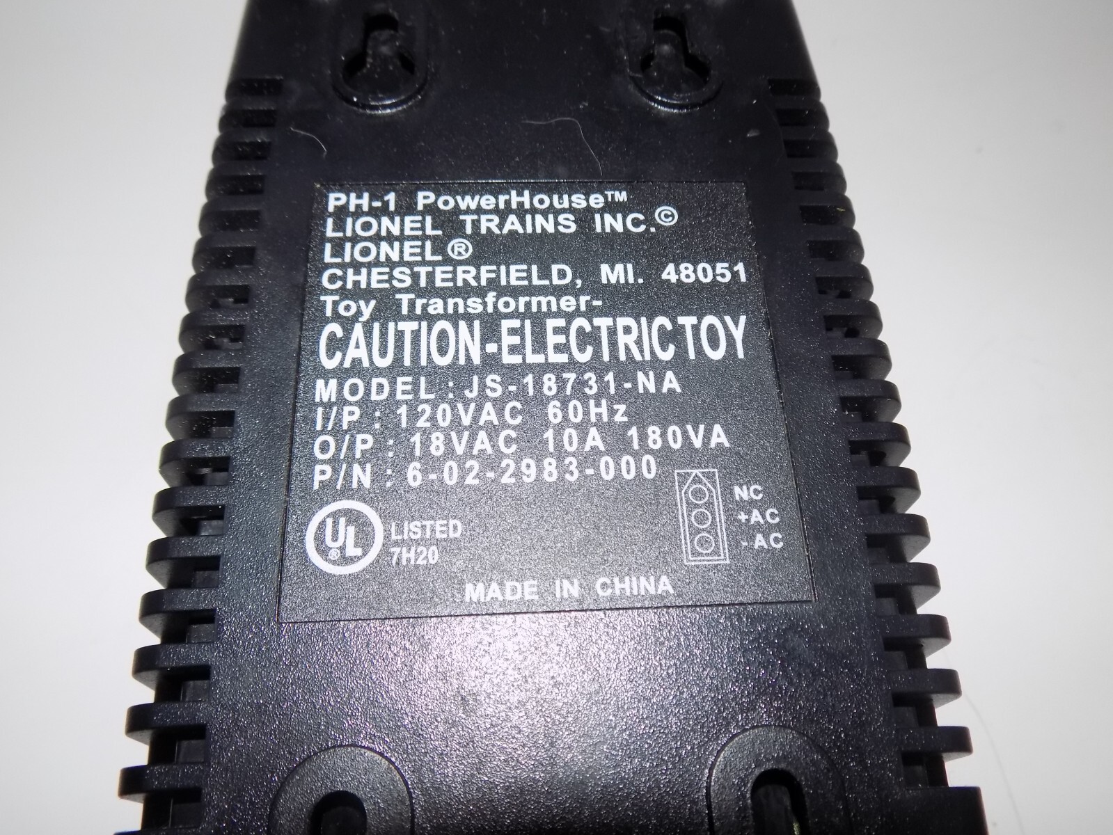 Lionel Trains 22983 180 Watt Powerhouse Power Supply Brick Boxed Tested ...