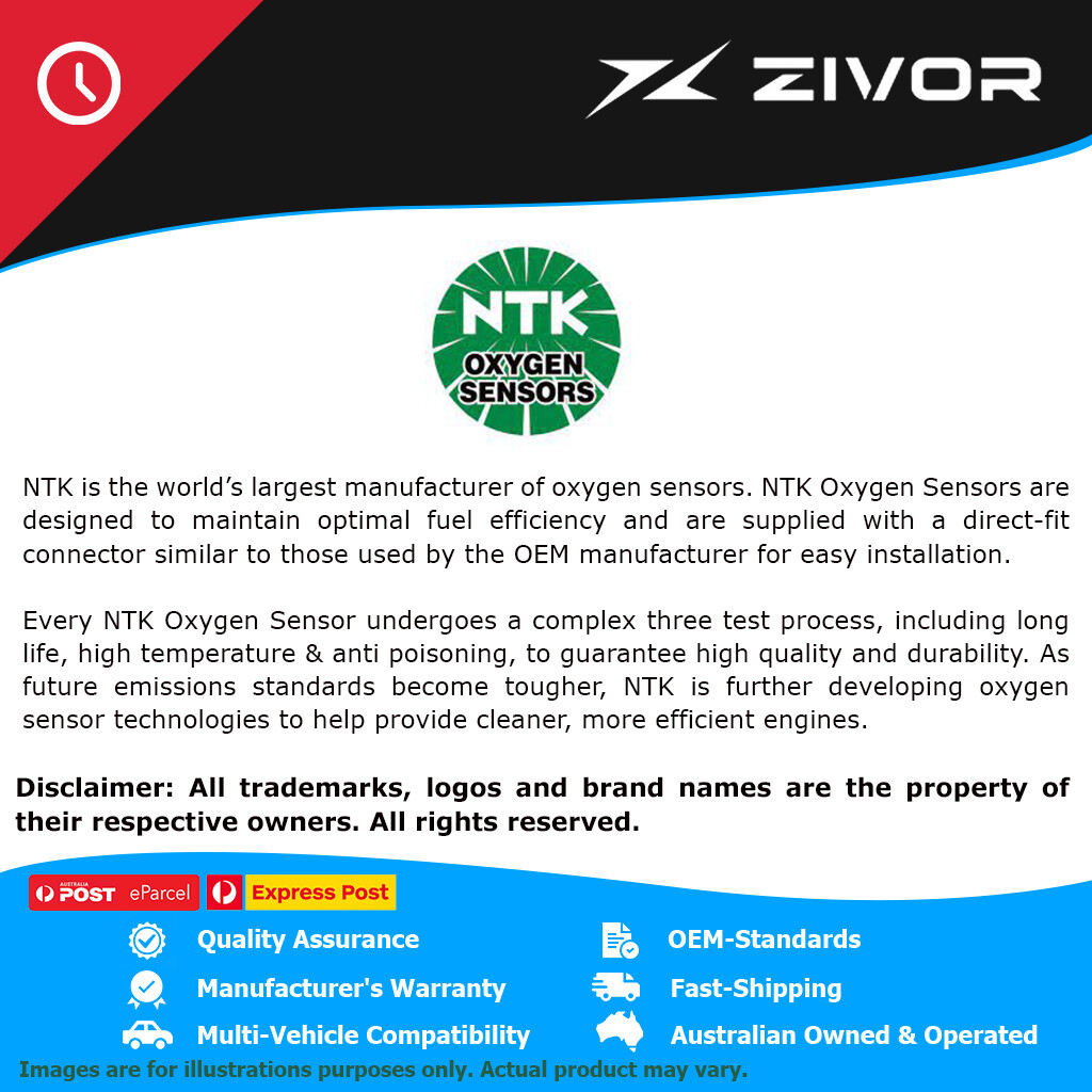 NTK Oxygen Sensor Post-Catalytic Converter For HSV SV300 VX Series 2 # ...