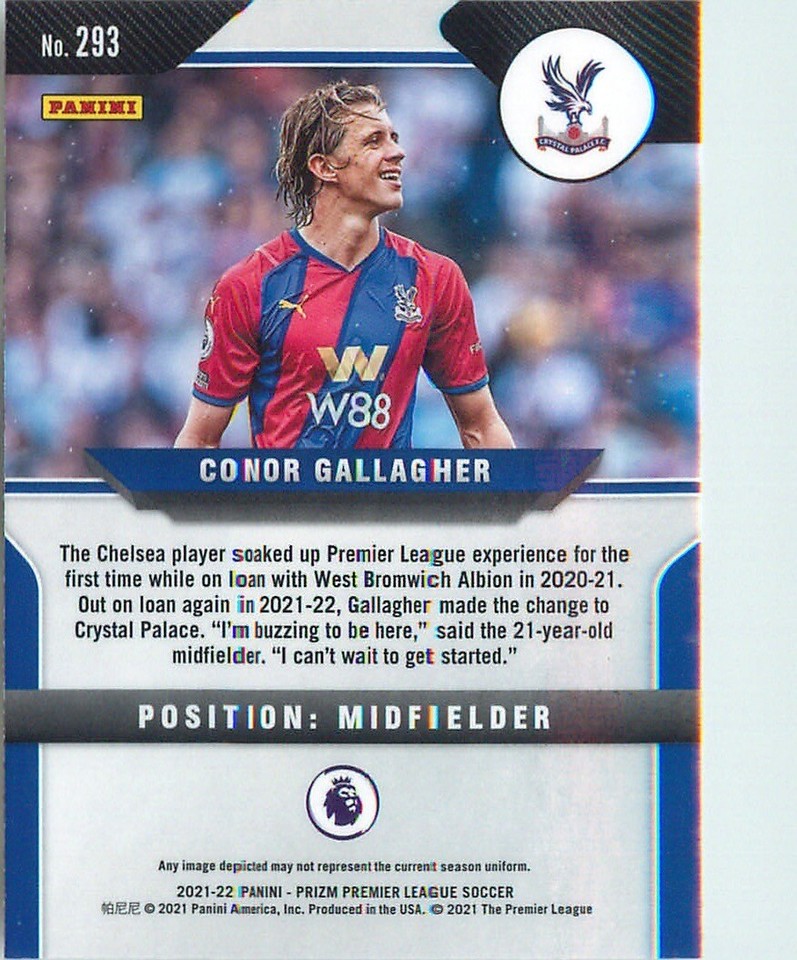 Conor Gallagher 2021-22 Prizm Premier League Soccer Base Card#293 ...