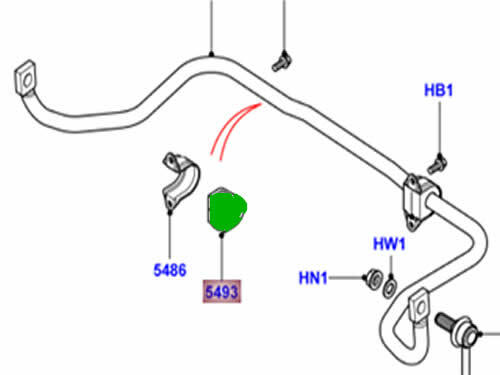 Land Rover Range Rover L322 Rear Stabilizer Bush Insulator RBX500040 ...