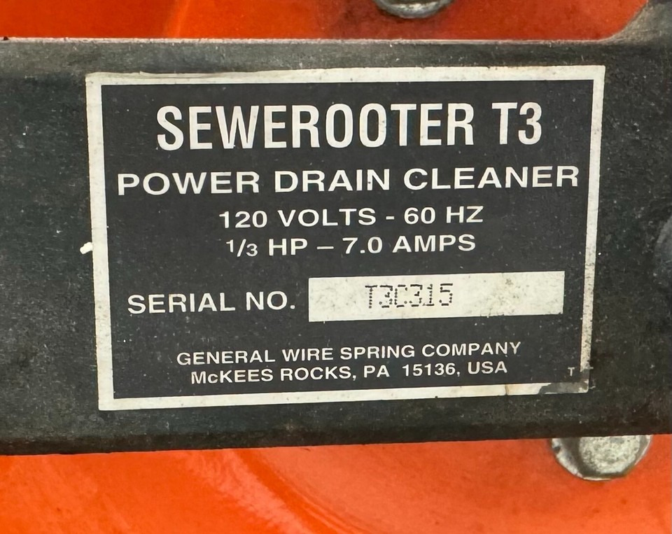 GENERAL SEWER MACHINE SEWEROOTER T-3 " LOCAL PICK UP " | eBay