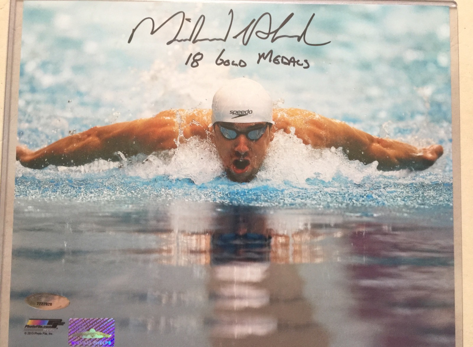 MICHAEL PHELPS Signed Autograph 8x10 Photo Inscribe 18 Gold Medals TRI ...